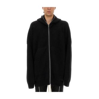 Rick Owens Homme, Sweatshirts et sweats &agrave; capuche, Noir, Taille: M Zip-throughs