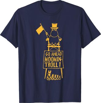 Moomin Gelbe Moominpappa Winterspiele Go Ahead Moomintroll! T-Shirt