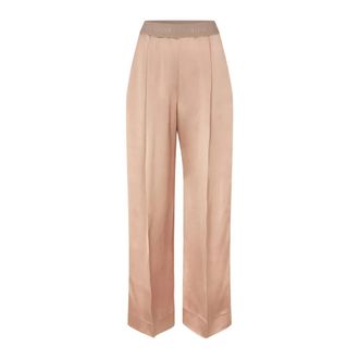 Stine Goya Luxuri&ouml;se Weit geschnittene Satinhose - - Trousers - Damen - Rosa - M