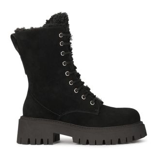 Kazar Stiefel mit hohem Wildlederschaft - - Shoes - Damen - Schwarzk - 37 EU