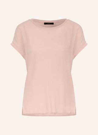 Oui Blusenshirt Im Materialmix rosa