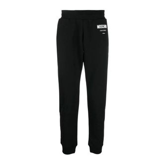 Moschino Casual Schwarze Baumwolle Activewear Hose - - Trousers - Herren - Schwarzk - L