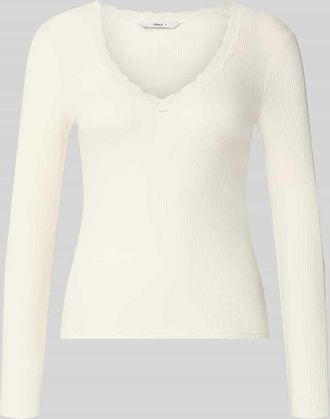 Only Slim Fit Langarmshirt aus Baumwoll-Mix Modell SARA SHARAI