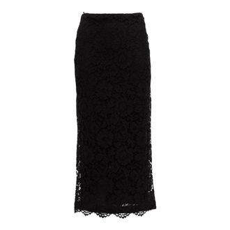 Valentino Garavani Jupe crayon en dentelle florale - Femme - Jupes - Noir - Taille: 34 FR