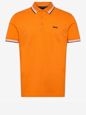HUGO BOSS Mens Polo Shirt Cotton Orange T-shirts And Polos