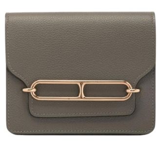 Herm&egrave;s Portefeuille fin compact Roulis Pre-owned - Femme - Pre-owned - Gris - Taille: ONE Size