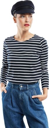 Armor Lux Damen Marine-Stil Plozevet aus Leichter Baumwolle T-Shirt, Mehrfarbig (Rich Navy/Blanc Bi8), XXX-Large (Herstellergr&ouml;&szlig;e: 6)