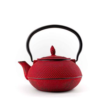 Generic ARARE Tetsubin Gusseisenkanne 900 ml &Oslash; 14,6 cm japanisch Tee-Kanne Rot