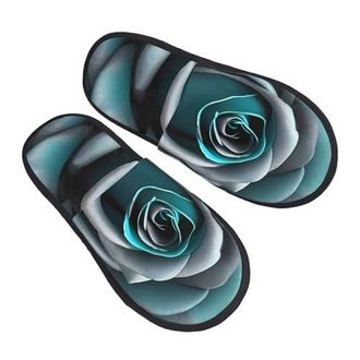 Generic Rose Gris Turquoise Homme Femme Chaussons Chaud Pantoufles L&eacute;g&egrave;res Slippers Pour Int&eacute;rieur Ext&eacute;rieur Hiver M