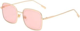 Generic Lunettes De Soleil Carr&eacute;es En M&eacute;tal, Grande Monture, For Hommes Et Femmes, For Le Sport En Ext&eacute;rieur, Les F&ecirc;tes, Les S&eacute;ances Photo.(Pink)