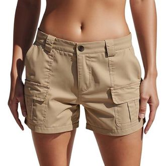 Generic Short De Sport Femme avec Doublure Jeans Haute Kaki Musculation Compression Laine Paillettes Boyfriend Ville Minceur Protection Baroudeur Polyester Ni