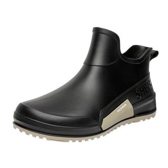 Generic Bottes de pluie unisexes, confortables et respirantes, en caoutchouc, bottes de p&ecirc;che pour homme, bottes Chelsea, bottes de travail, bottines courtes 