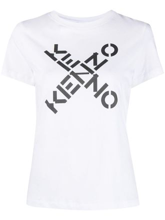 Kenzo T-Shirt mit Logo-Print - Wei&szlig;