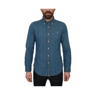 Ralph Lauren Homme, Chemises, Bleu, Taille: 2XL Chemise Denim Slim