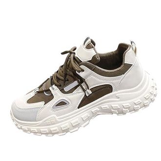 Generic Baskets &agrave; plateforme pour femme - Style r&eacute;tro classique - Chaussures &eacute;paisses d&eacute;contract&eacute;es &agrave; lacets - &Eacute;l&eacute;gantes - Pour le tennis, la course &agrave; pied, l