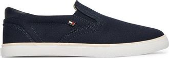 Tommy Hilfiger Sneakers aus Stoff Th Low Profile Slip On FW0FW09103 Dunkelblau