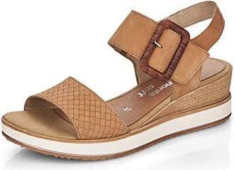 Remonte Sandales compensées D6453 pour femme, Sable 60, 39 EU
