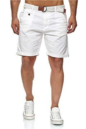 Indicode Conor Short en coton, pour homme, blanc cassé, XXL