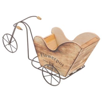 DOITOOL Vintage Kleines Eisen Fahrrad Modell Blumentopf Dekoration Schmiedeeiserne Fahrrad Figur Dekorativer Pflanzk&uuml;bel f&uuml;r Innen und Au&szlig;en Einzigartiger Gar