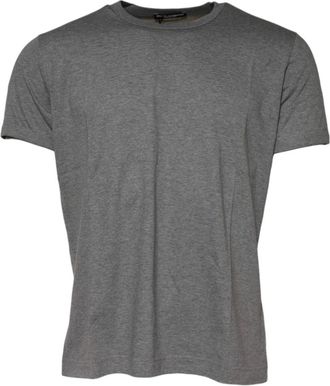 Dolce & Gabbana Homme, Tops, Gris, Taille: XL T-Chemises
