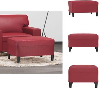 vidaXL Fu&szlig;hocker Weinrot 70x55x41 cm Kunstleder - Polsterhocker - Sitzsack - Fu&szlig;ablage - Lounge Chair - Kunstleder M&ouml;bel