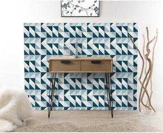 Macabane Macabane - margaux - Console bois naturel 2 tiroirs pieds épingles métal noir