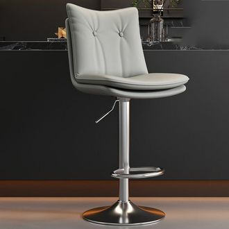 Generic GIZNXBA Barhocker Leder Drehbare Barstuhl In Thekenh&ouml;he Mit R&uuml;ckenlehne Drehbarer Fr&uuml;hst&uuml;ckshocker Tresenhocker K&uuml;che Mit Metallfu&szlig; Barhocker F&uuml;r Essz