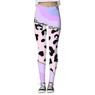 Generic Legging de sport pour femme 2026 - Pantalon de yoga imprim&eacute;, rose, XXL