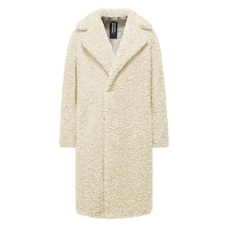 Bomboogie Femme, Manteaux, Beige, Taille: 46 FR Manteau crois&eacute; en fausse peau de mouton