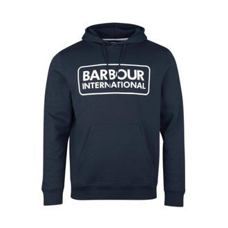 Barbour Navy Pop Over Hoodie mit Markenlogo - - Sweatshirts & Hoodies - Herren - Blau - M