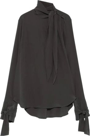 Ermanno Scervino Femme, Blouses et Chemises, Gris, Taille: 36 FR Silk Top