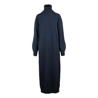 Fabiana Filippi Abito lungo in maglia - Femme - Robes - Bleu - Taille: 40 FR