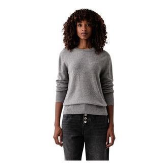 Patrizia Pepe Kaschmirpullover mit Rundhalsausschnitt - - Knitwear - Damen - Grau - M