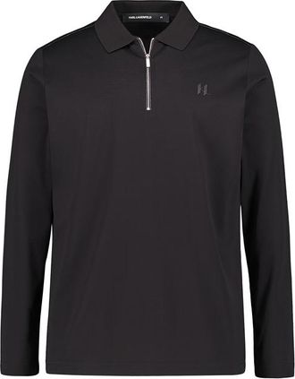 Karl Lagerfeld Herren Polo-Shirts schwarz Baumwoll-Jersey