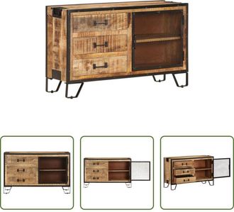 vidaXL Sideboard - Sideboard 100&times;31&times;60 cm Raues Mango-Massivholz