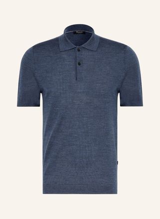 Maerz Maerz Muenchen Strick-Poloshirt Aus Merinowolle blau