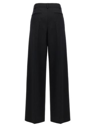 Valentino Garavani Womens Black Virgin Wool Dress Pants