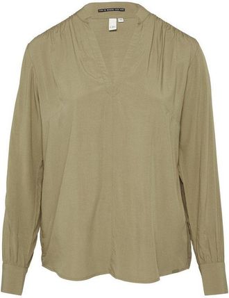 QS by s.Oliver Langarmbluse Bluse Viskosebluse mit Tunika-Ausschnitt