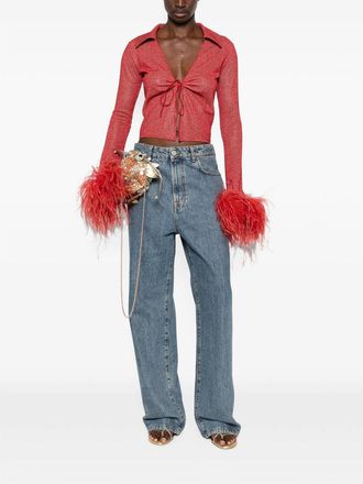 Os&eacute;ree Lurex Shirt - Red
