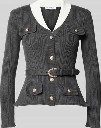 Self Portrait Cardigan mit Viskose-Woll-Anteil
