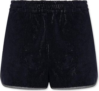 Versace unisex, Shorts, Bleu, Taille: XL Cotton-Terry Jacquard Sweat Shorts