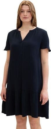Tom Tailor Damen Plussize Kurzes Kleid, sky captain blue, 48