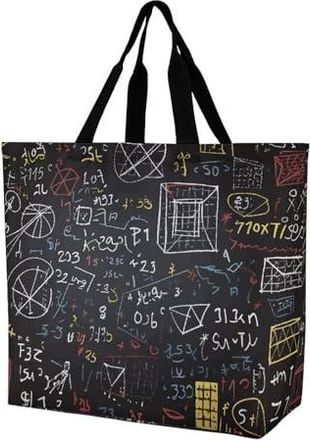 Generic Math&eacute;matiques Et Physique Sac Cabas Pliable Sacs De Courses Imperm&eacute;able Sac A Main Femmes Pour Quotidienne Shopping Gym
