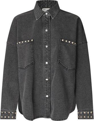 Lollys Laundry Denimhemd mit Brusttaschen - - Blouses & Shirts - Damen - Schwarzk - XL