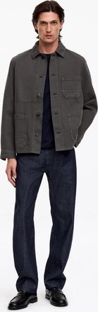 Arket Overdyed-Overshirt Aus Twill -Grau