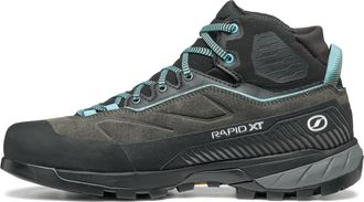 Scarpa Damen Rapid XT Mid GTX Wasserdicht Gore-Tex Leder Wander- & Ansatzstiefel, Shark/Aqua, 36 EU