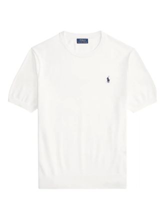 Polo Ralph Lauren Besticktes T-Shirt mit rundem Ausschnitt - Wei&szlig;