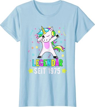 Foxxy Merch Geburtstag Legend&auml;r seit 1975 Dabbing Einhorn Bday Fun T-Shirt