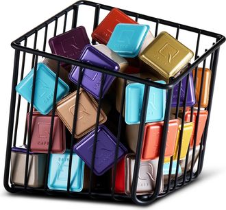 Tchibo Qbo Kapselk&ouml;rbchen, Kapselkorb zur Aufbewahrung von ca. 40 Qbo Kapseln, rostfreier Edelstahl, schwarz