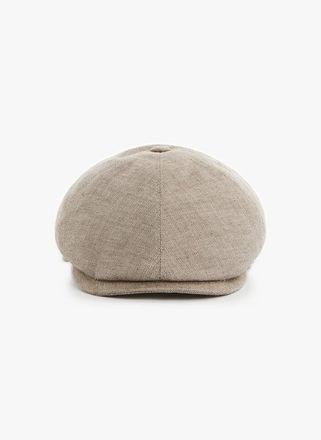 Saison 1865 Zeitungsjungenmütze aus Leinen - Beige